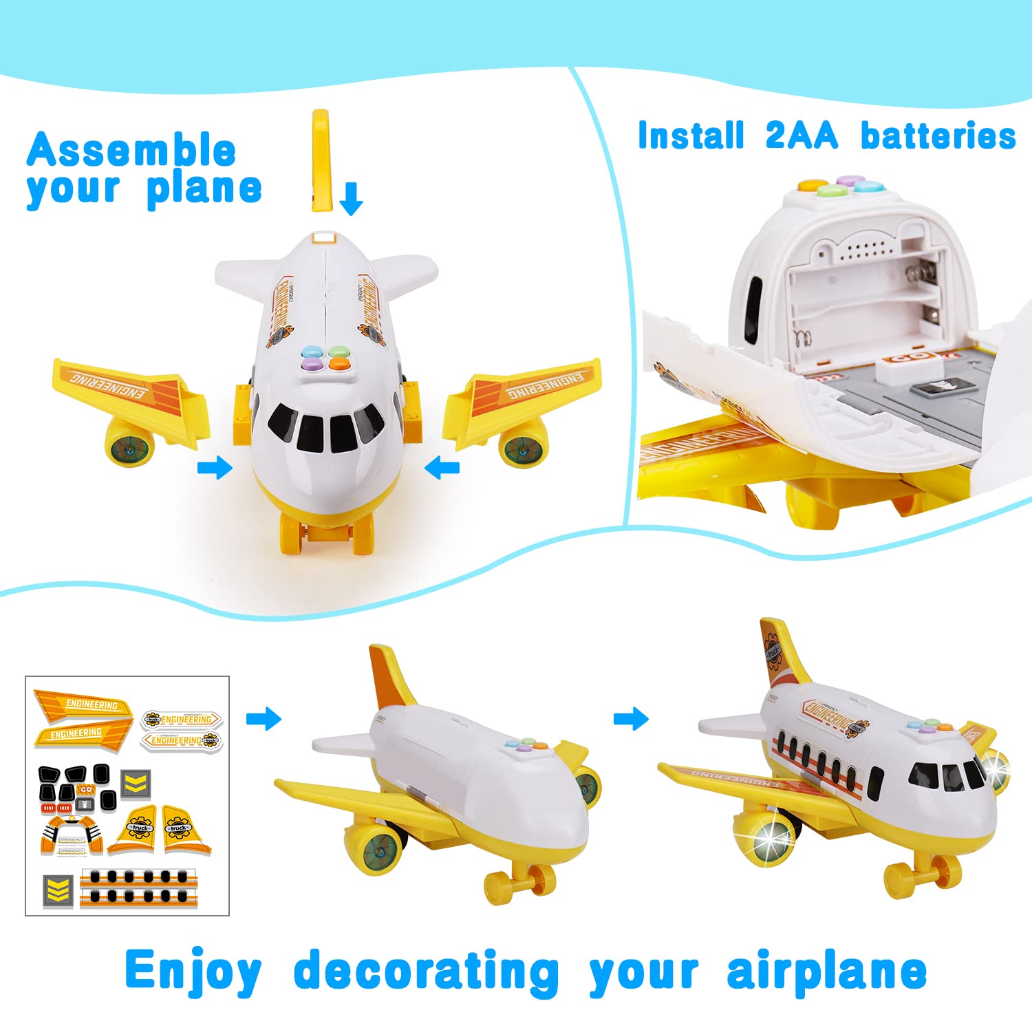 Airplane Toy with Mini Constr...B0BF5717PK | Encarguelo.com