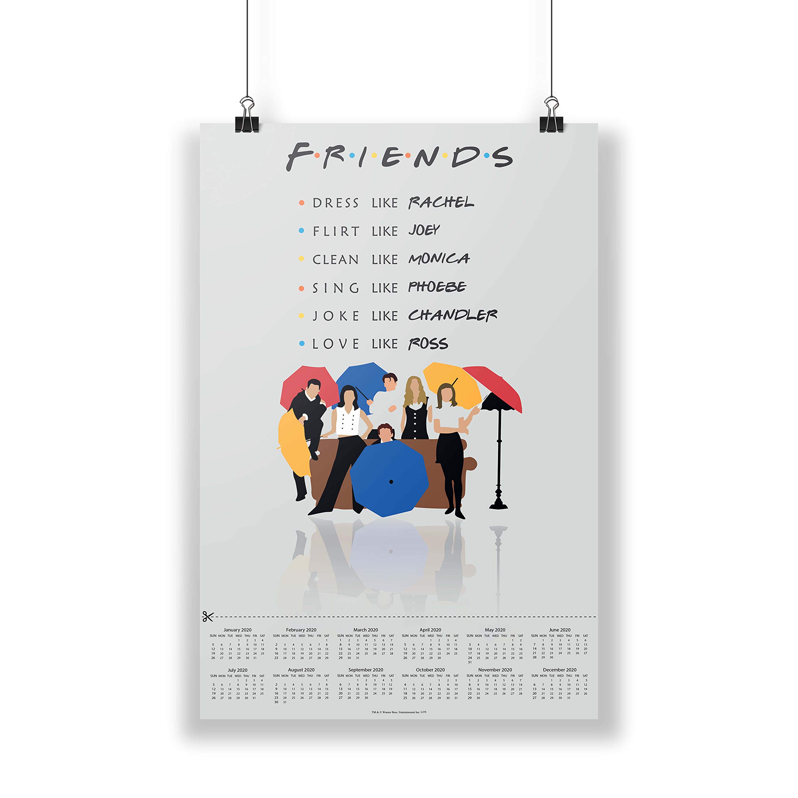Buy MCSID RAZZ Friends Tv Series - Umbrella | Wall Calendar| Calendar ...