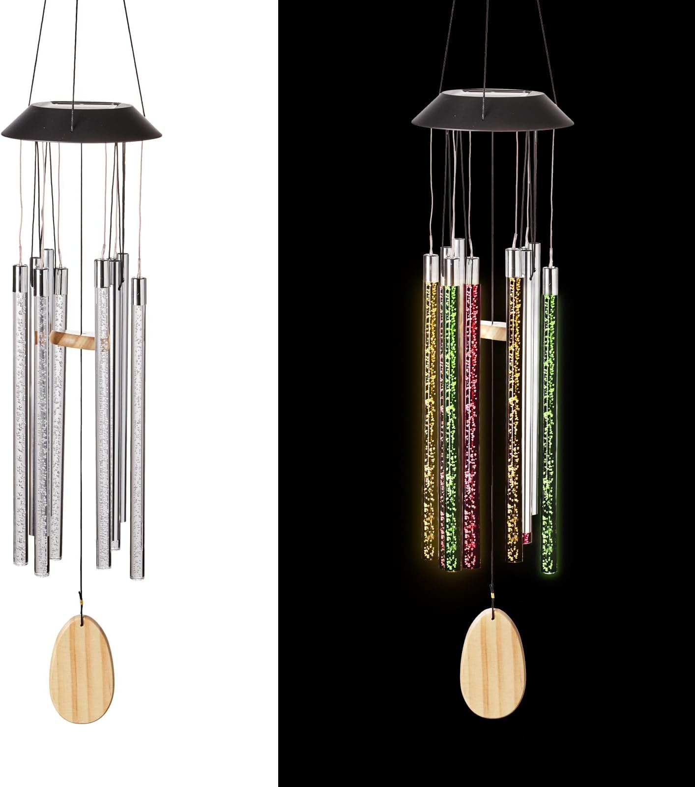 Amazon.com : Solar Color Changing Wind Chimes for Outside - 30'' Long ...