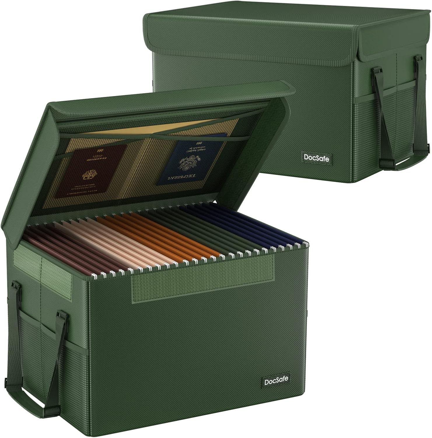 DocSafe File Box Fireproof File Storage Organizer Box with Lid ...