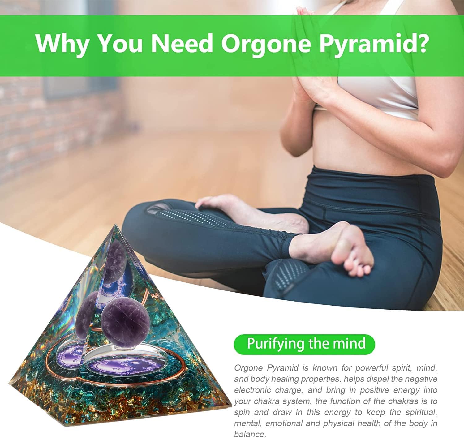Orgone Pyramid Crystal, Stone Orgone Pyramid Amethyst Sphere Life Tree ...