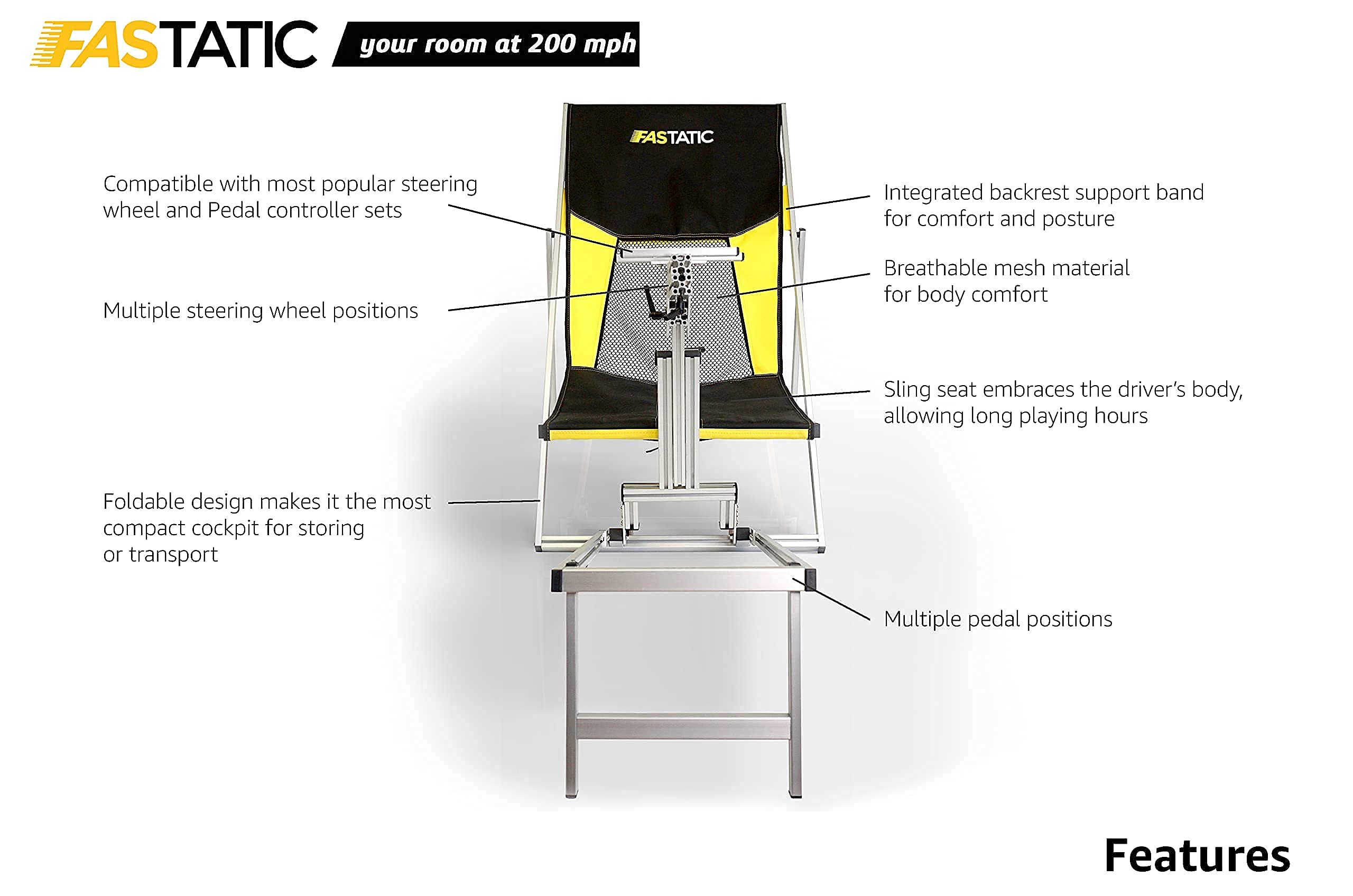Buy Fastatic Virtual Racing Cockpit | Lightweight, Foldable ...