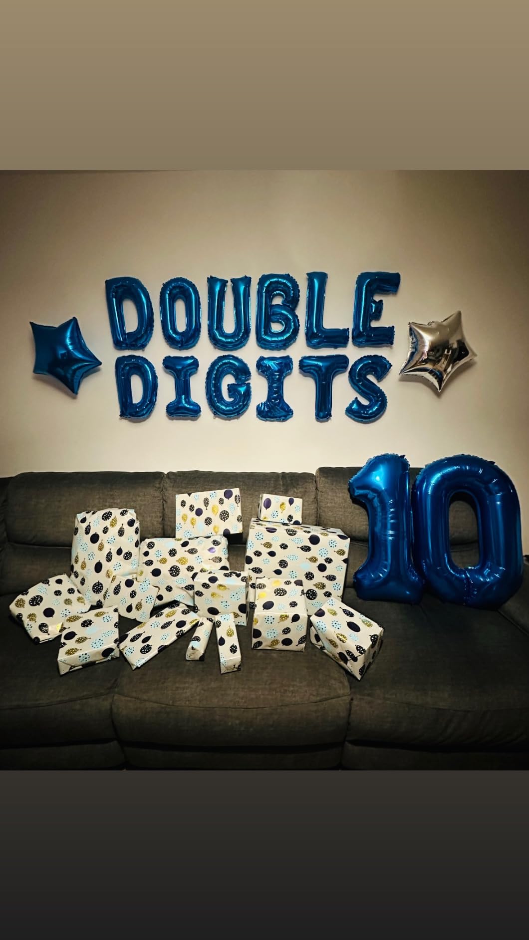 10th Birthday Decorations for Boys Blue - Double Digits 10 Party ...