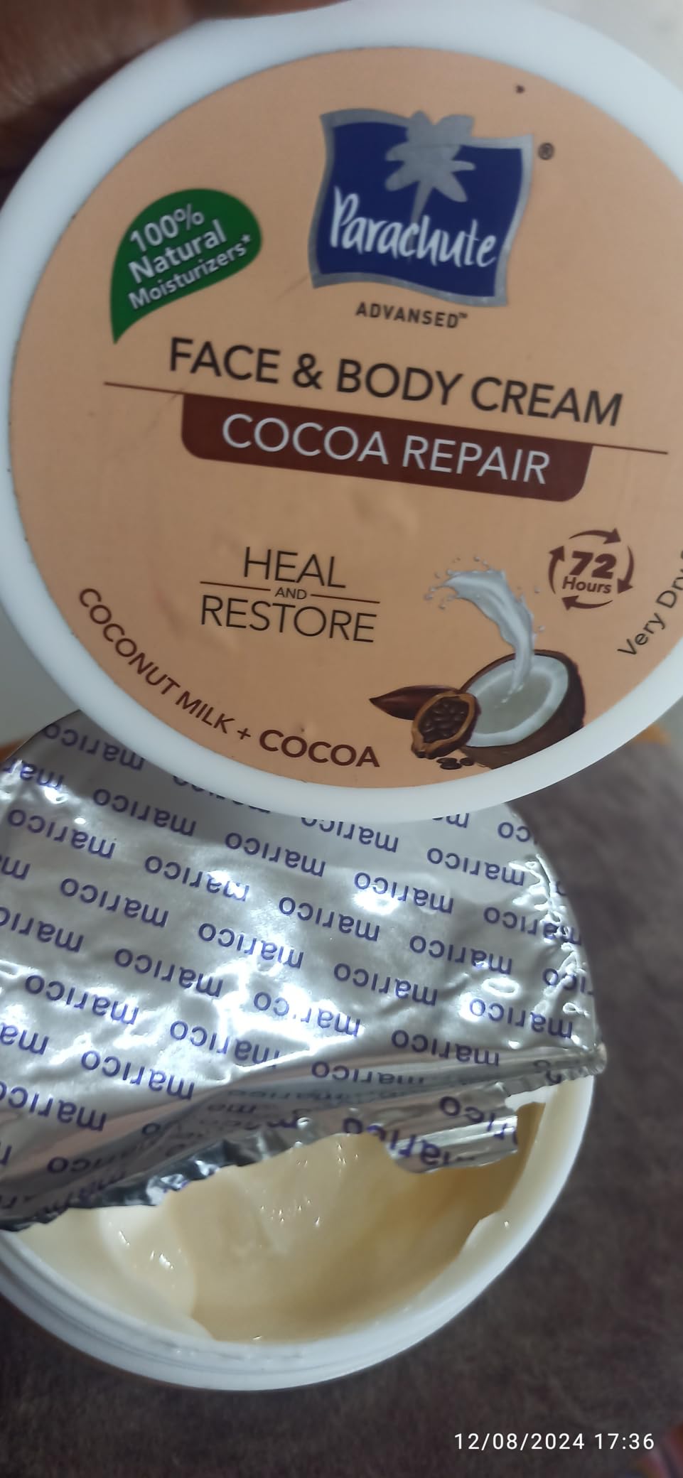 Buy Parachute Advansed Cocoa Repair and Body Cream, Moisturiser for ...