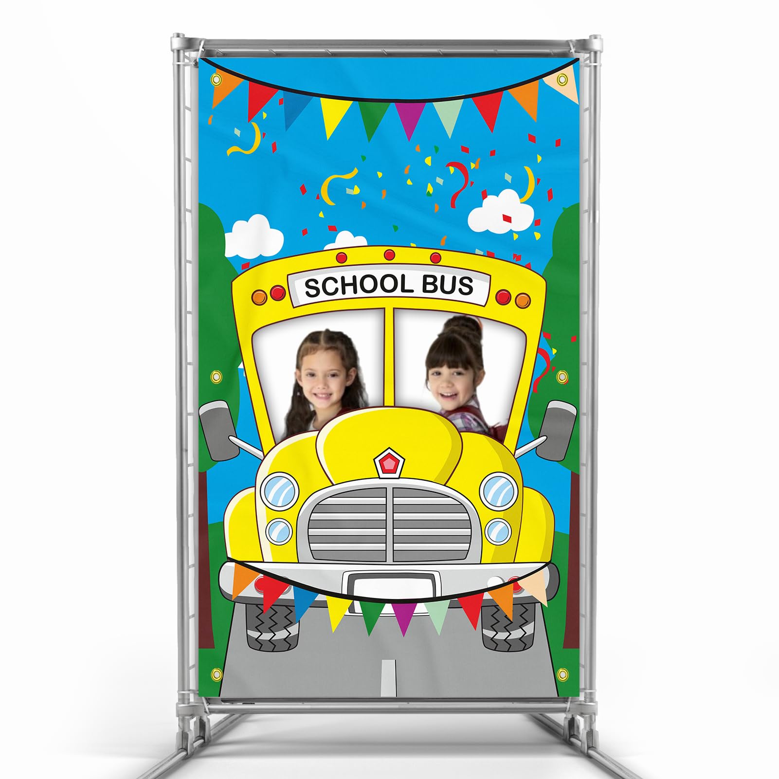 Amazon.com: School Bus Photo Prop, Back to School Selfie Frame Booth ...