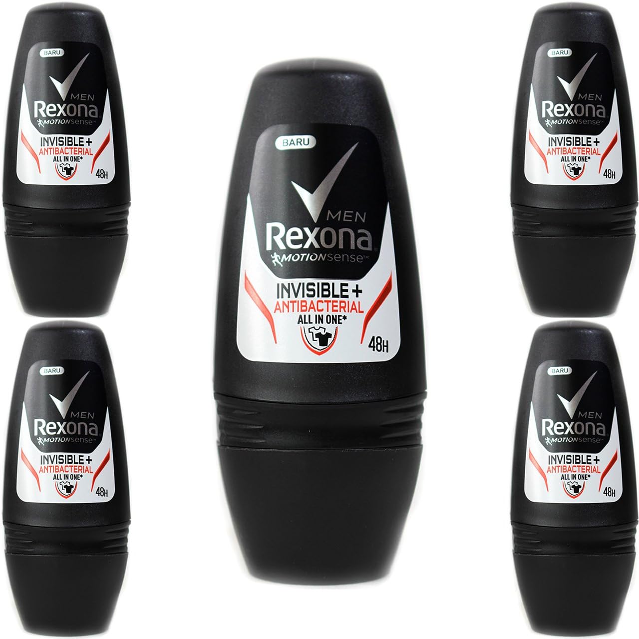 Amazon.co.jp: Rexona レクソナ 男性用 制汗 デオドラント ロールオン インヴィジブル + アンチバクテリアル オールイン ...
