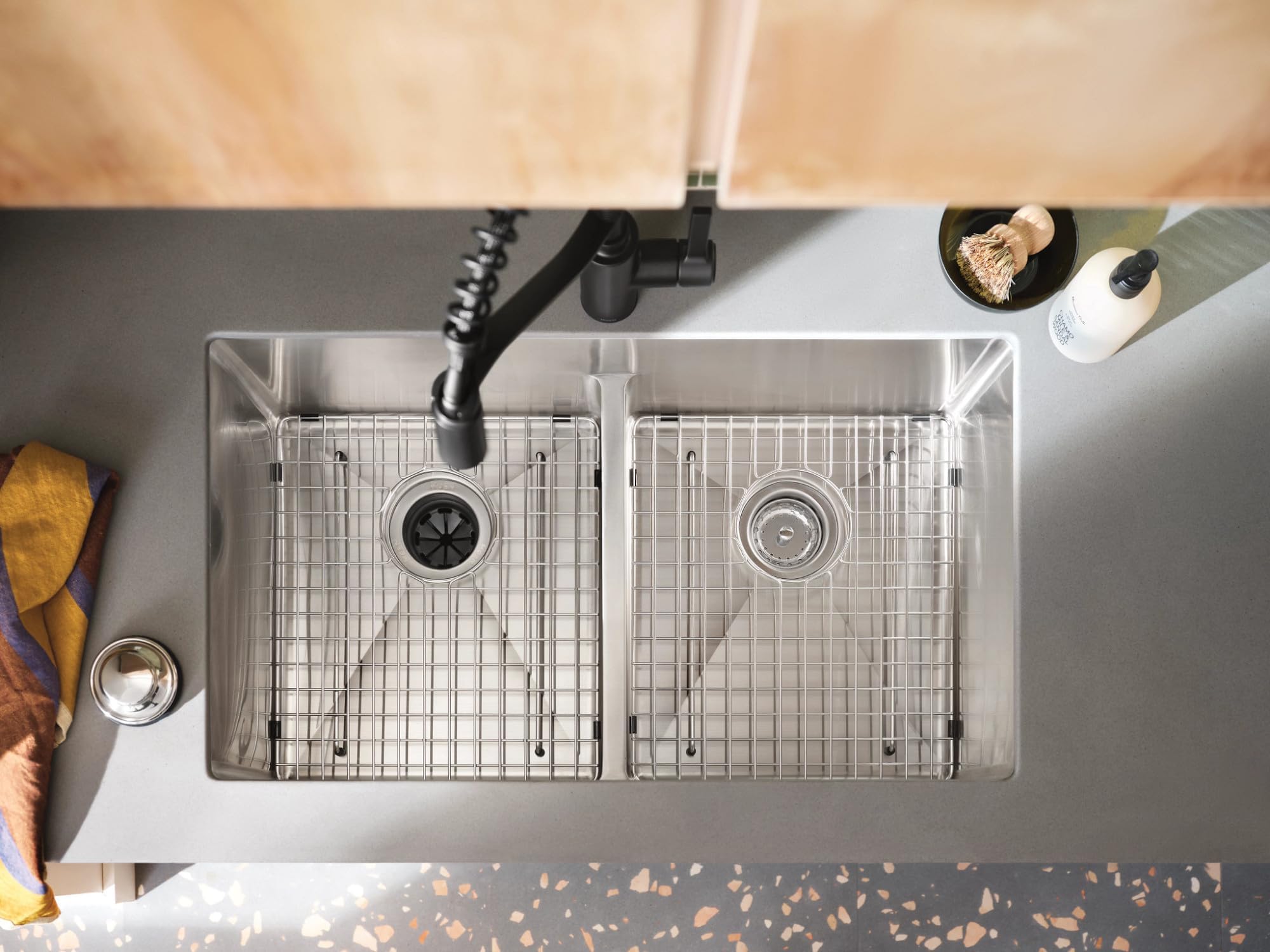 Moen Prep 18-Gauge Stainless Steel Dual Mount 33" x 22" x 9" Double ...