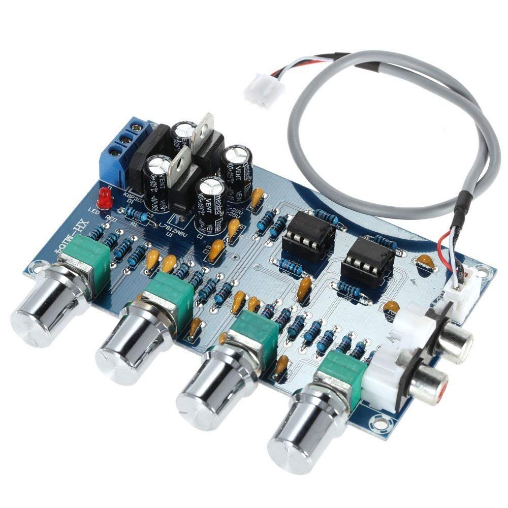REES52 NE5532 Stereo Pre-amp Preamplifier Tone Board Audio 4 Channels ...