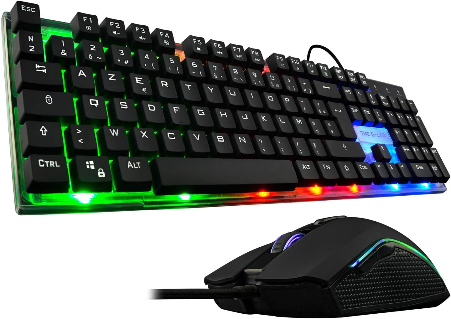 BAKTH Clavier de Gaming et Souris, LED Rétro-éclairage Arc en Ciel ...