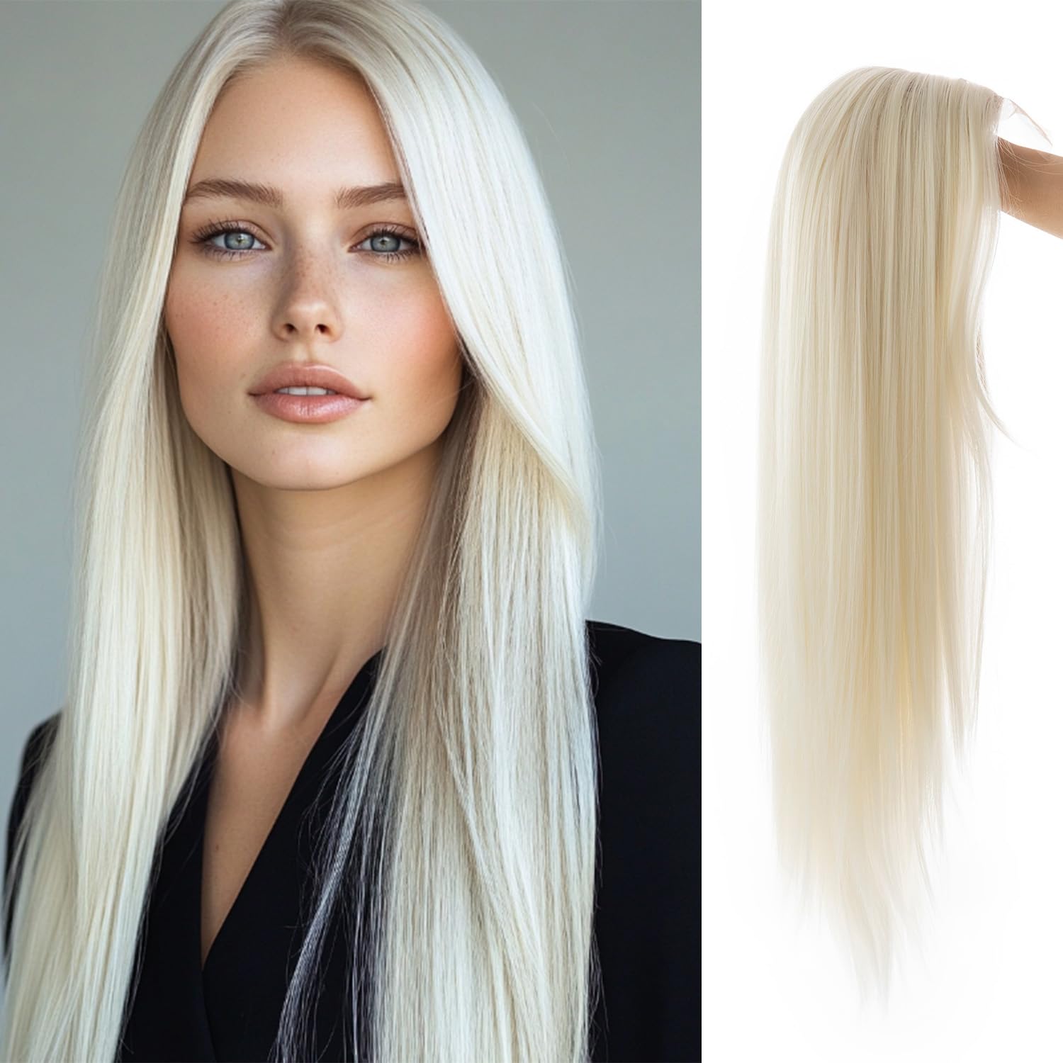 Amazon.com : Sallcks Long Platinum Blonde Wigs for Women 27inch Long ...