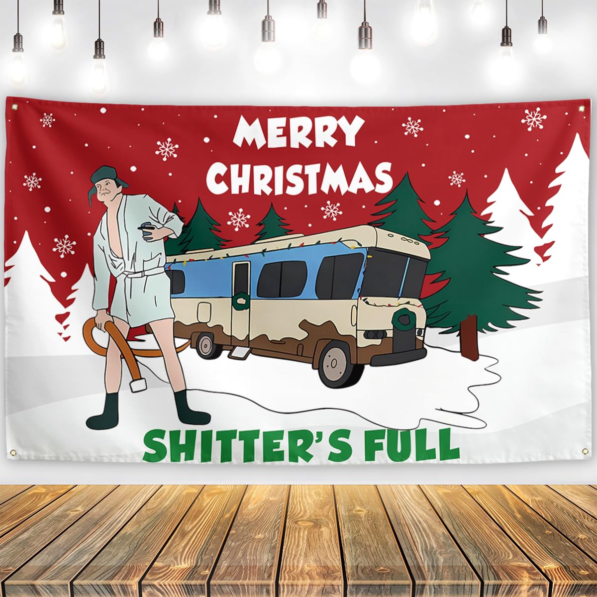 Amazon.com : Christmas Vacation Backdrop Funny Christmas Banner New ...