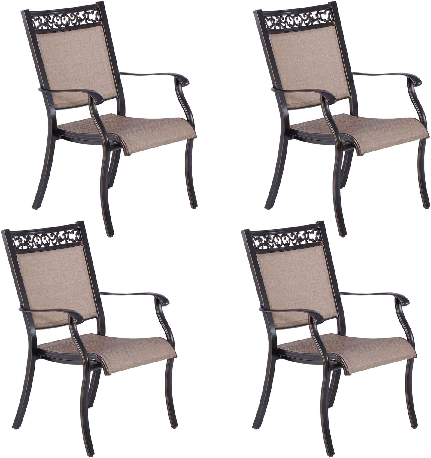 Amazon.com : Dali Swivel Rocker Chair, Cast Aluminum All-Weather ...