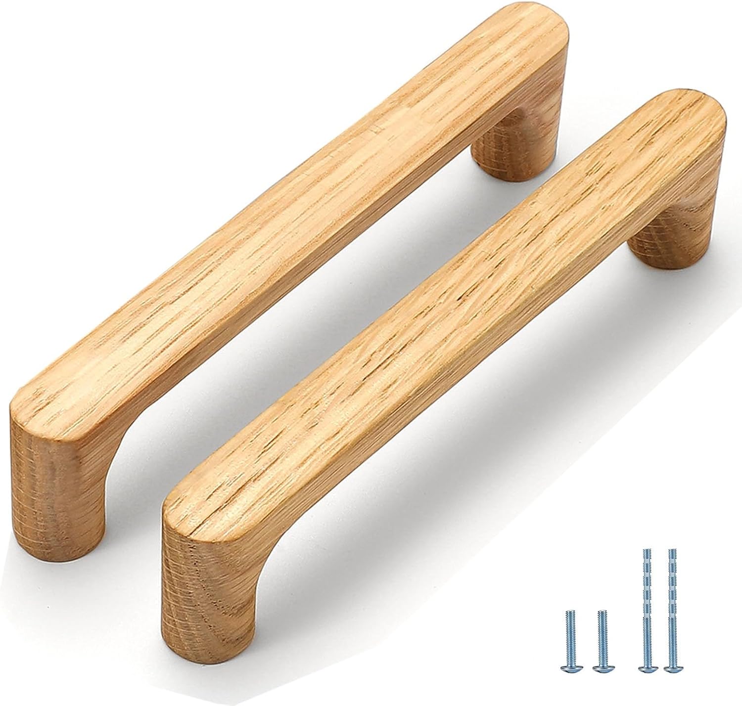 Amazon.com: Evionlin Burlywood Round 5 in 2 pcs Wooden Drawer Pulls ...