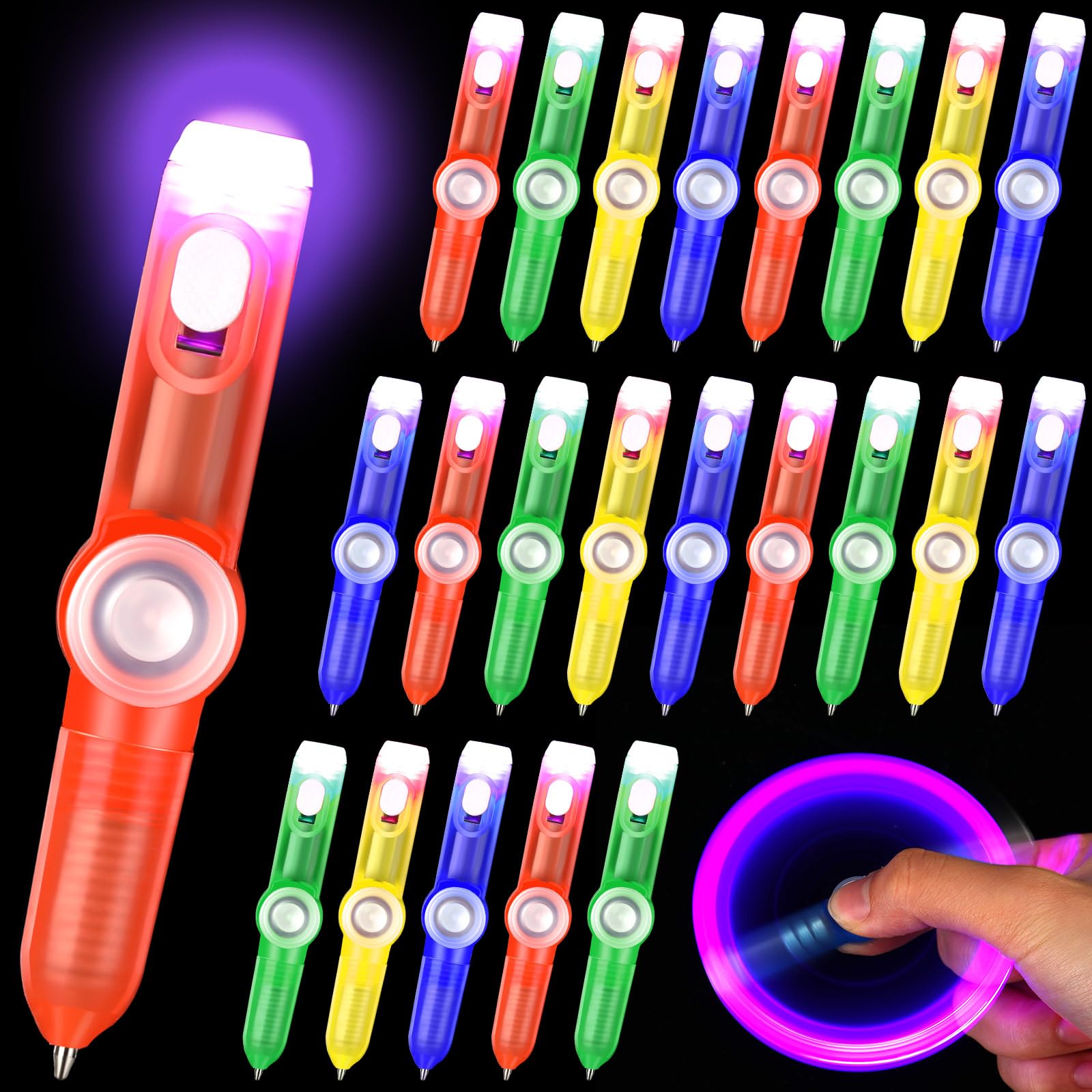 Snapklik.com : Kigeli 24 Pcs Fidget Spinning Pens Funny Rolling Finger ...