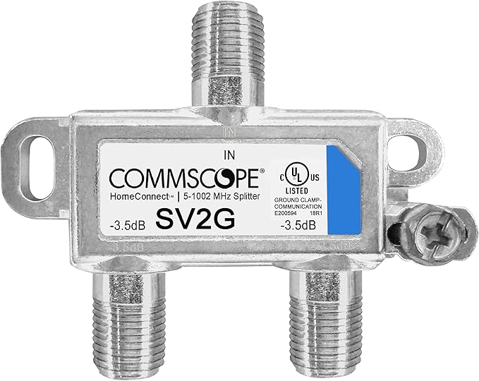 Amazon.com: Commscope SV2G HomeConnect 2-Way Coaxial Cable Splitter 5 ...