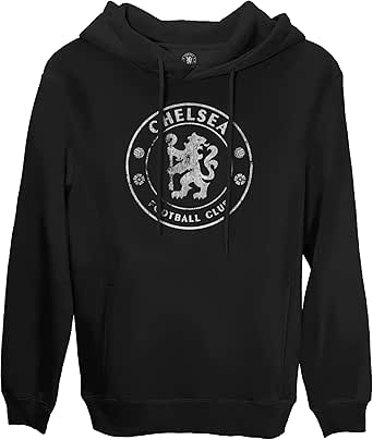 Amazon.com: 1863FC Chelsea FC Mono Badge Fleece Pullover Hoodie - Black ...