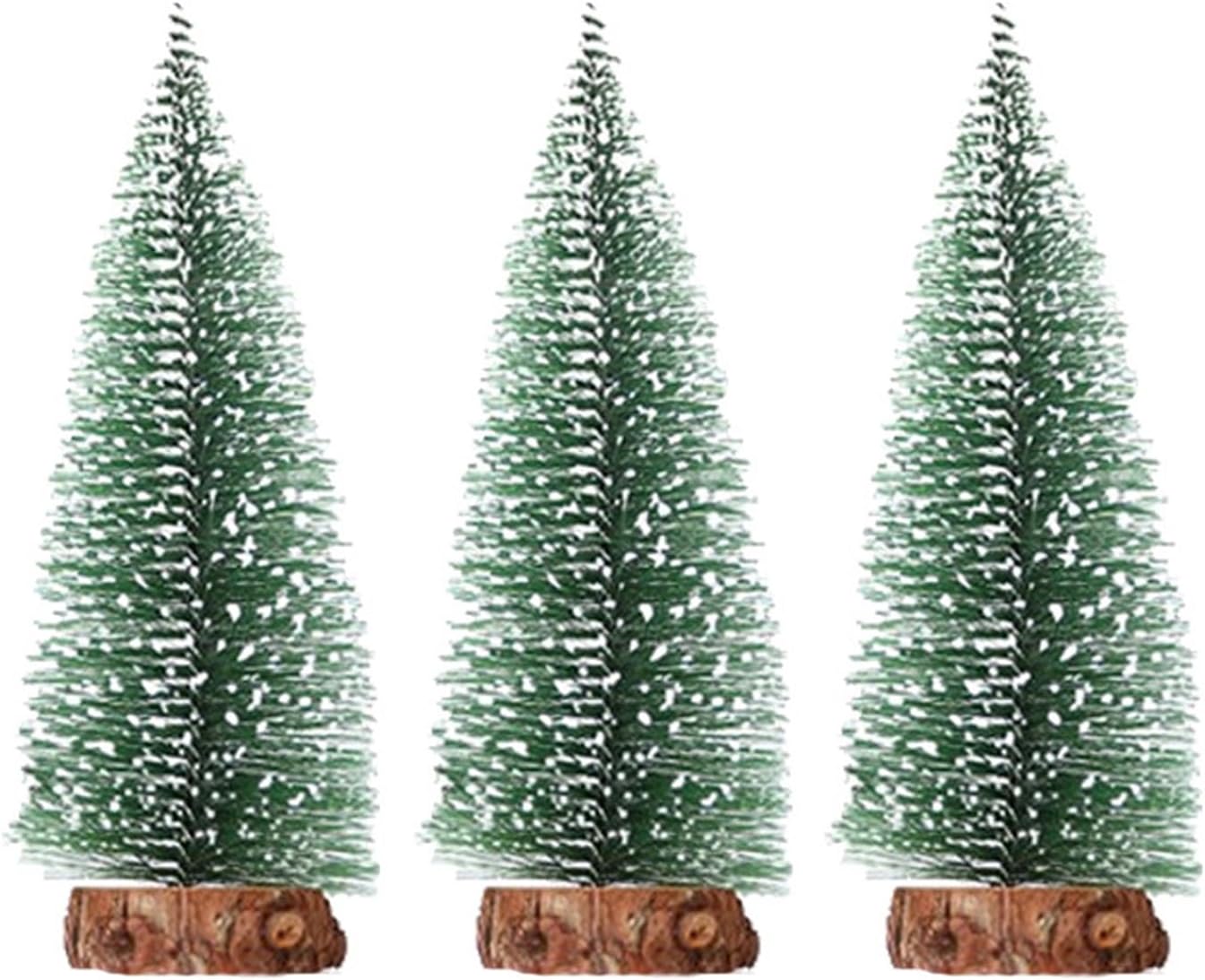 Amazon.com: 3Pcs Mini Christmas Trees, Artificial Christmas Tree Bottle ...