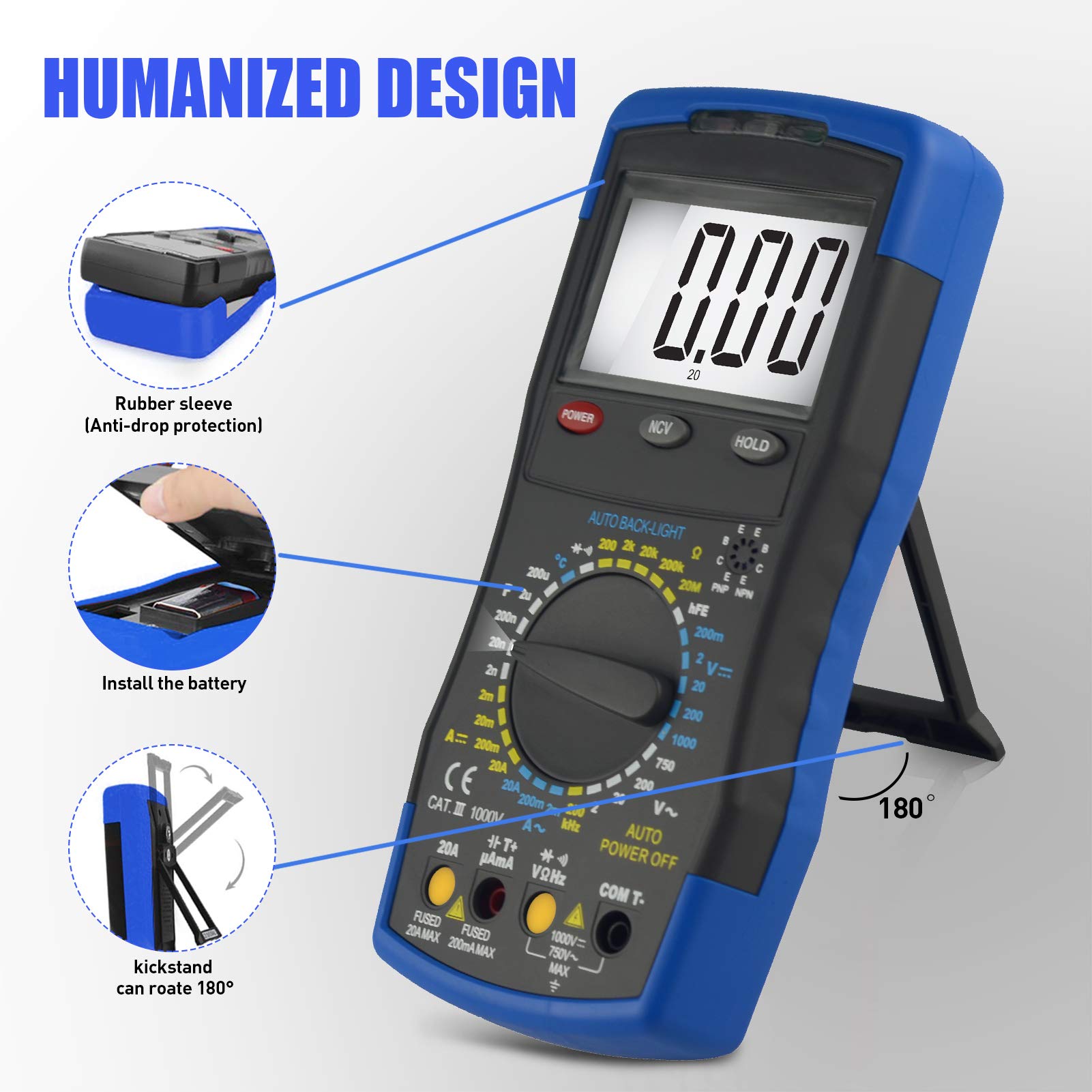 Buy ANNMETER AN-770B Digital Multimeter - AC/DC Voltmeter, AC/DC ...