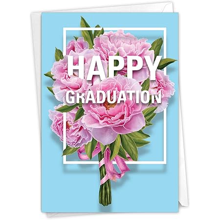 Amazon.com: NobleWorks - 1 Happy Graduation Card with Envelope - High ...
