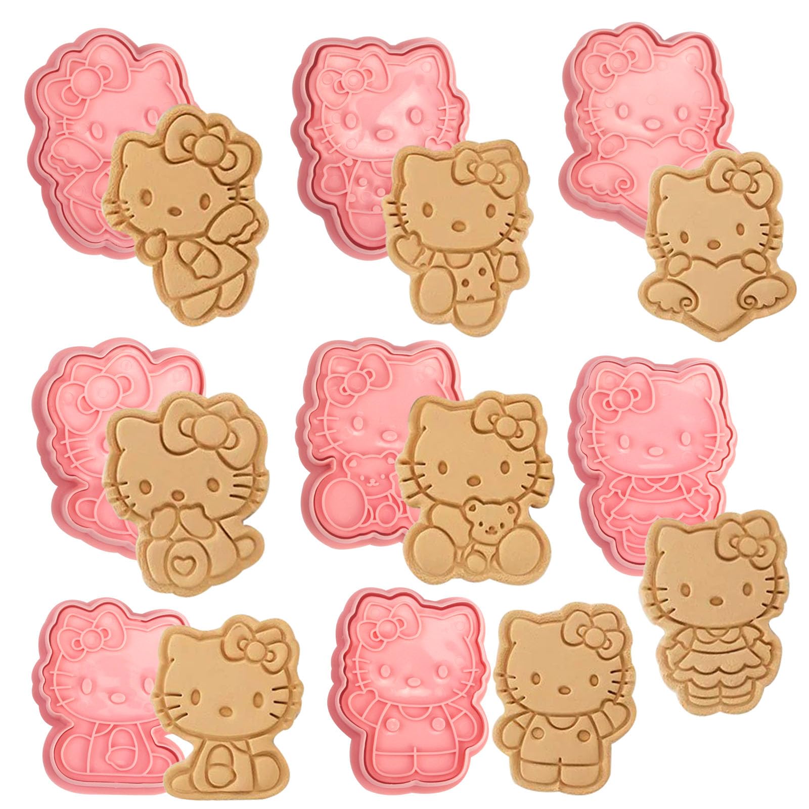 Amazon.com: 8 Piece Mini Cartoon Cookie Cutters Cookie Cutters Cartoon ...