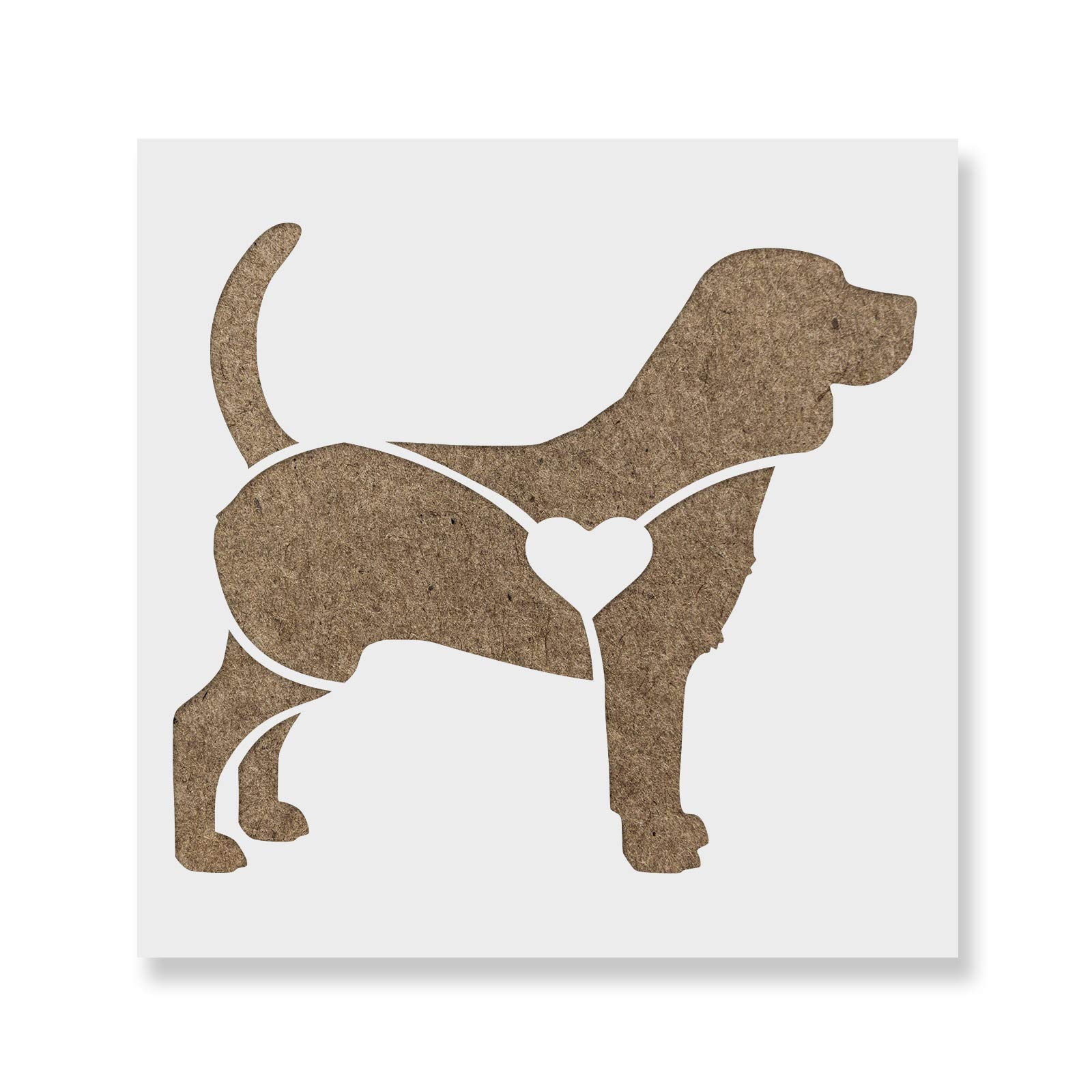 Amazon.com: Beagle Heart Stencil - Dog Stencil, Ideal for Creating ...