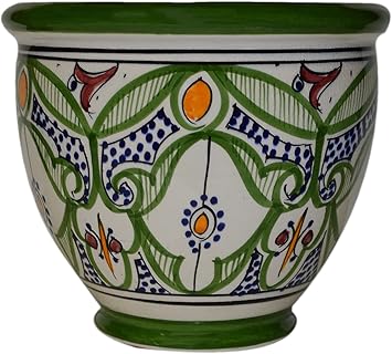 Amazon.com : Treasures Of Morocco Flower Pot Moroccan Spanish Garden ...