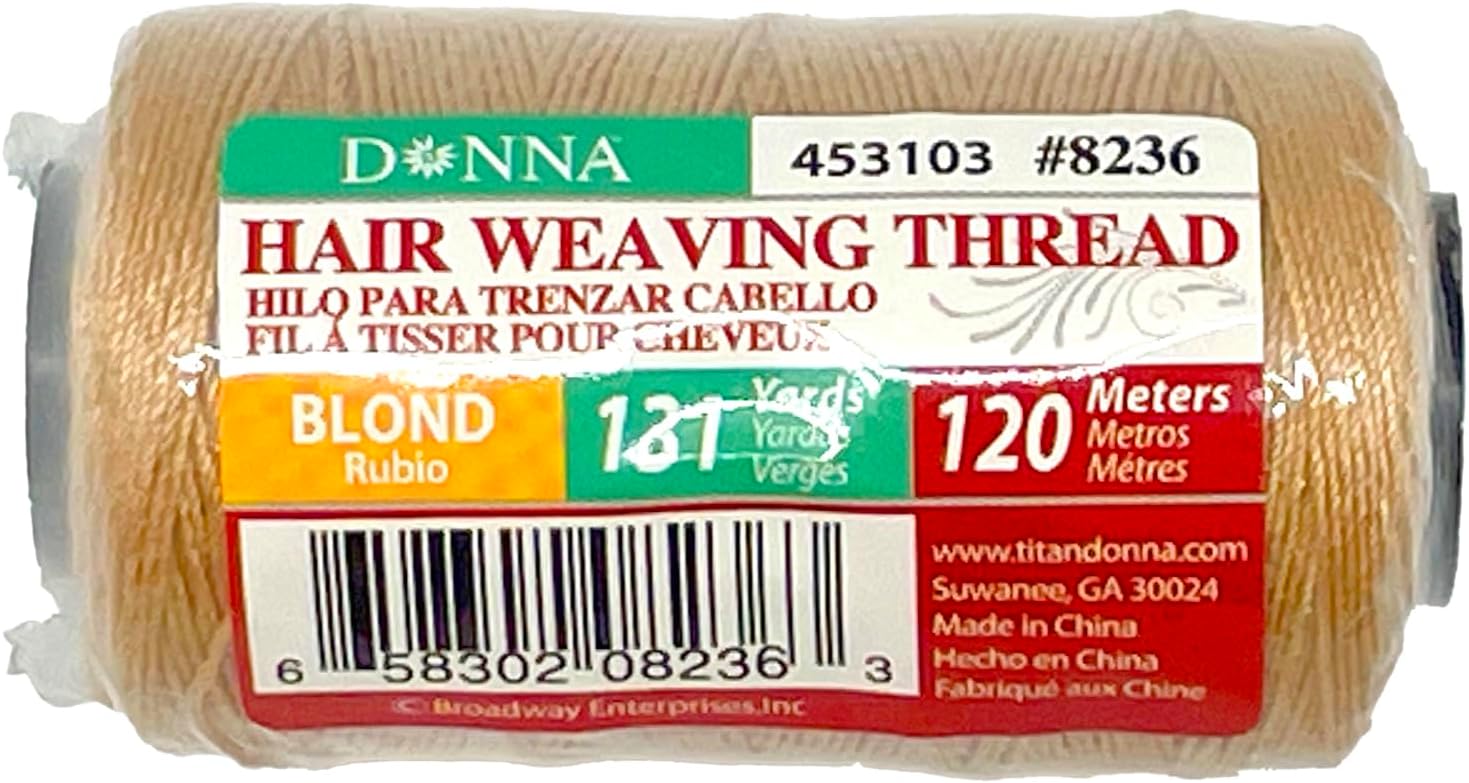 Amazon.com: Donna Blonde 131 Yard, Hair Weaving Thread Hair Extension ...