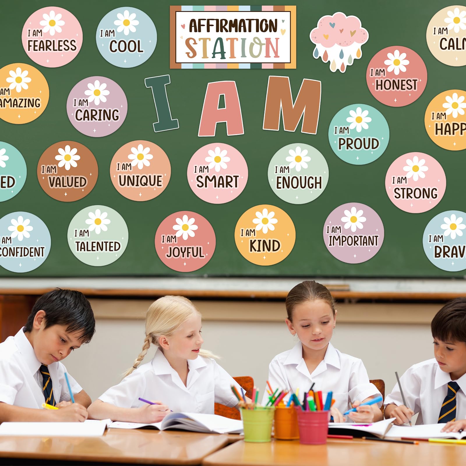 Bulletin Board Set Motivational Posters For Classroom Boho Bulletin ...