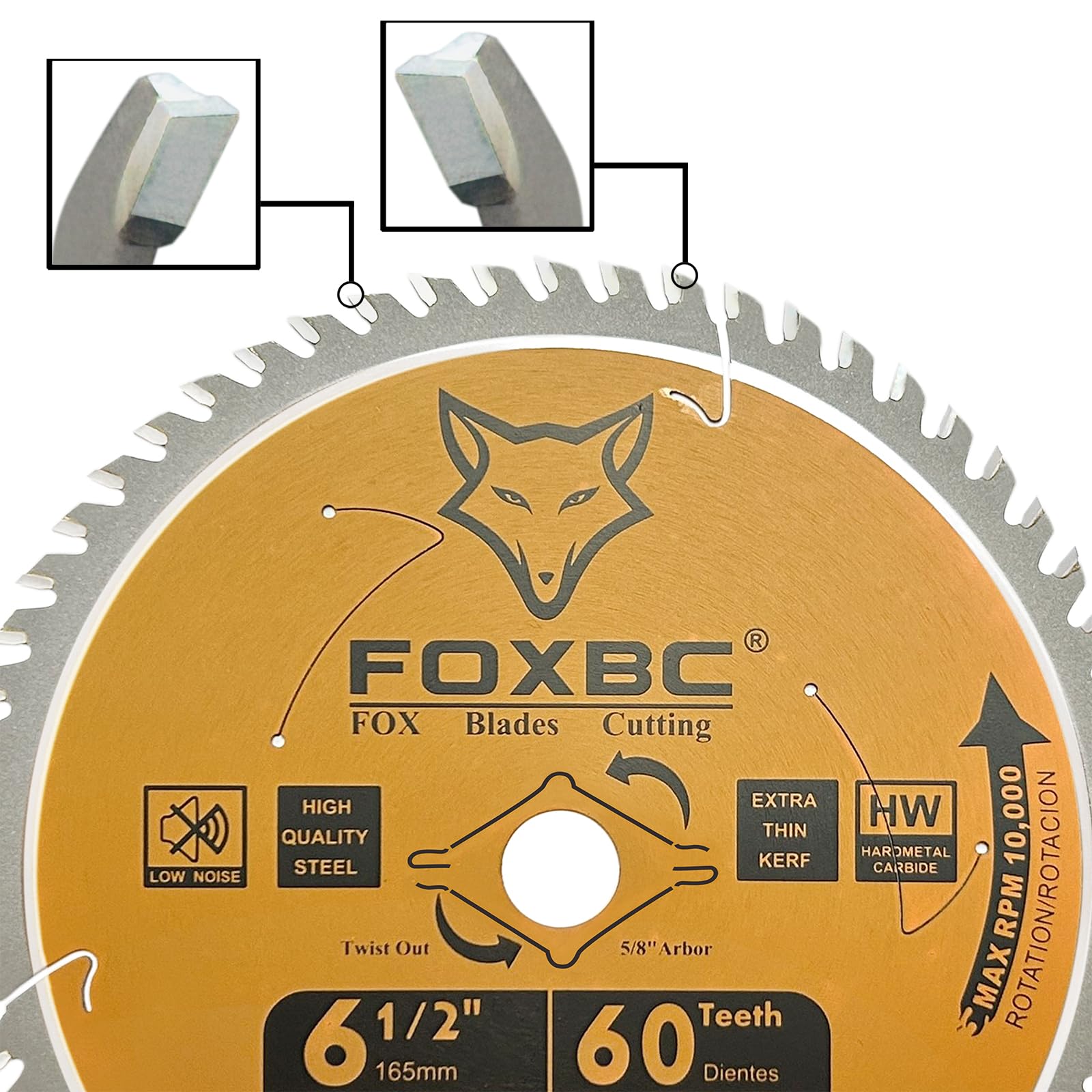 Snapklik.com : FOXBC 6-1/2 Inch Circular Saw Blade Ultra Fine Finish 60 ...