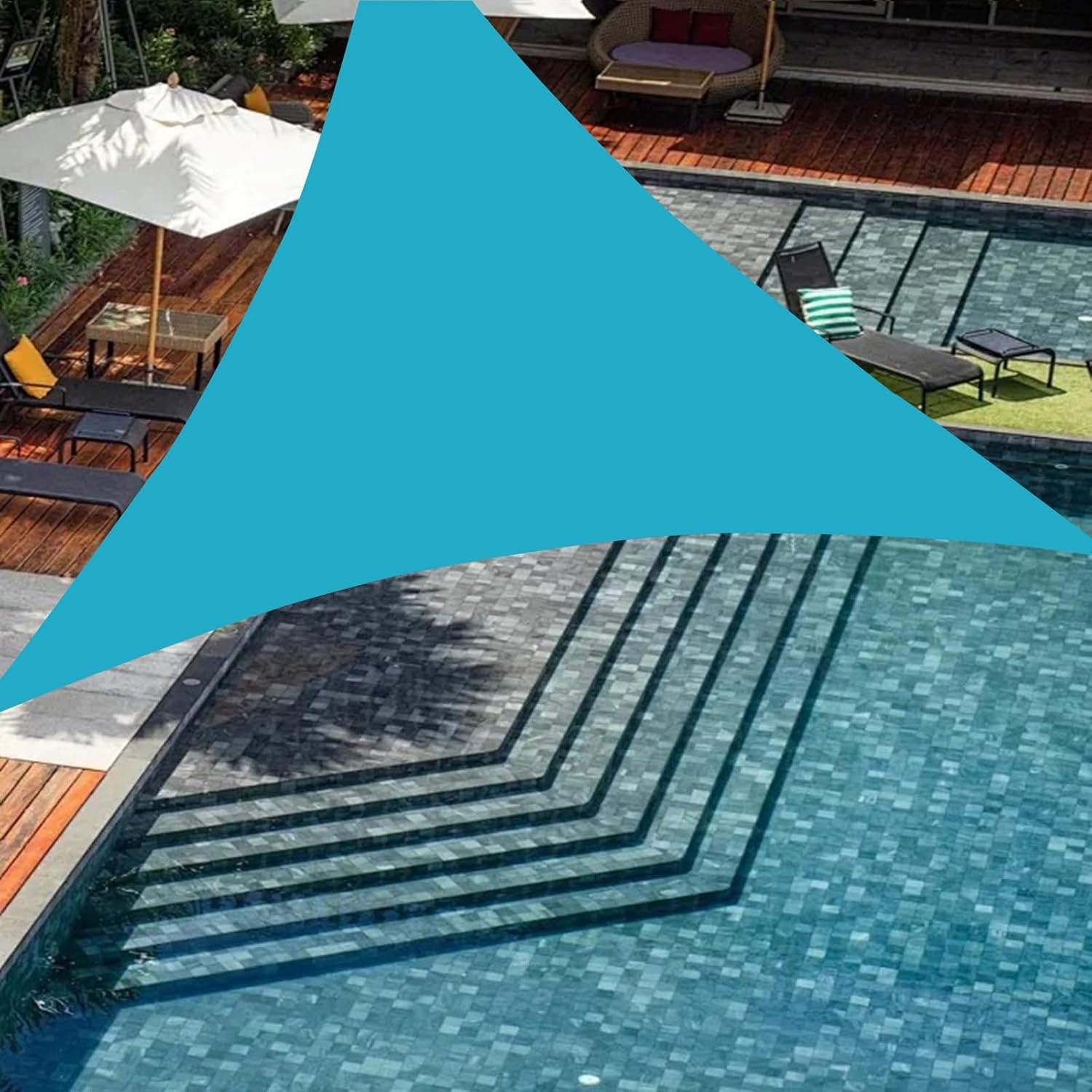 Amazon.com : Sun Shade Sail Outdoor Patio, 12' x 12' x 12' Triangle ...