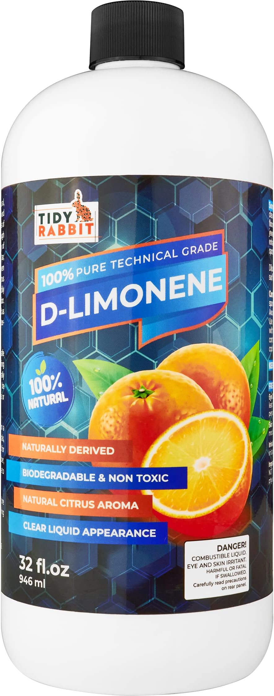 Amazon.com: TidyRabbit 100% Pure D-Limonene Natural Solvent (32 oz ...