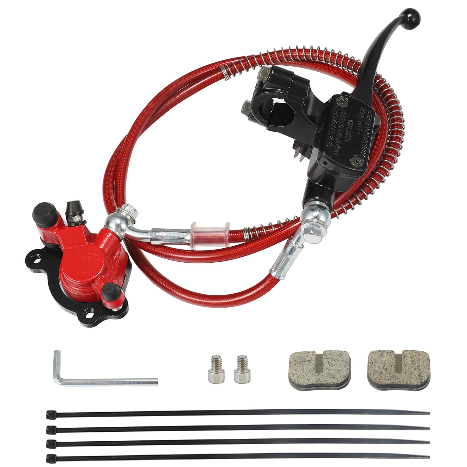 Hydraulic Brake System kit with 50 inch Hose Tube,Brake Pads,Brake ...