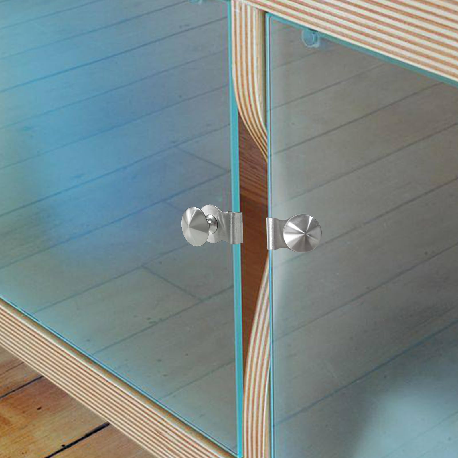 Snapklik.com : 4 Piece Stainless Steel Glass Door Clip Handle, Cabinet ...