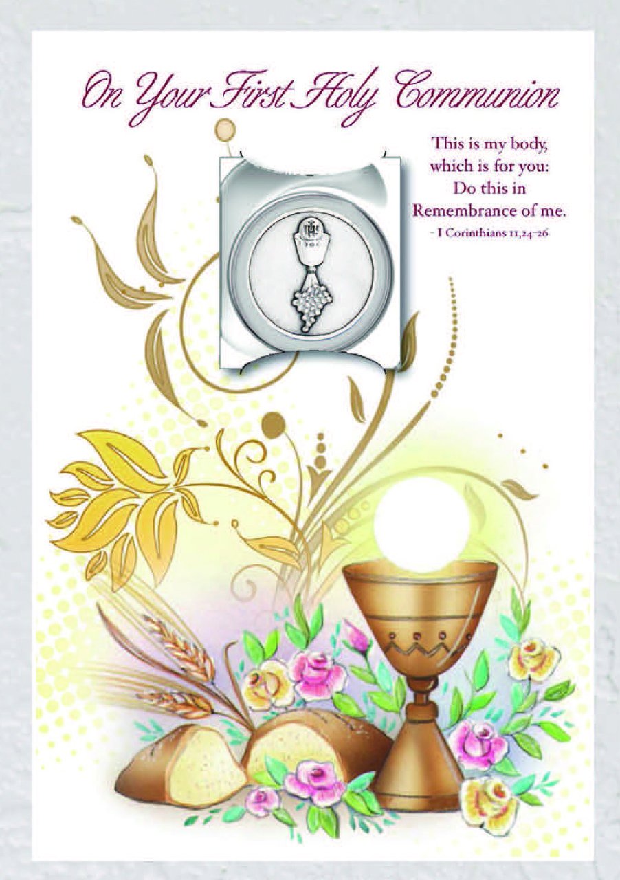 First Communion Cards On Your First Holy Communion Card with Prayer ...