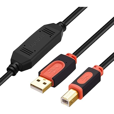 Amazon.com: SNANSHI Long Printer Cable 40 ft Active Printer Cable USB 2 ...