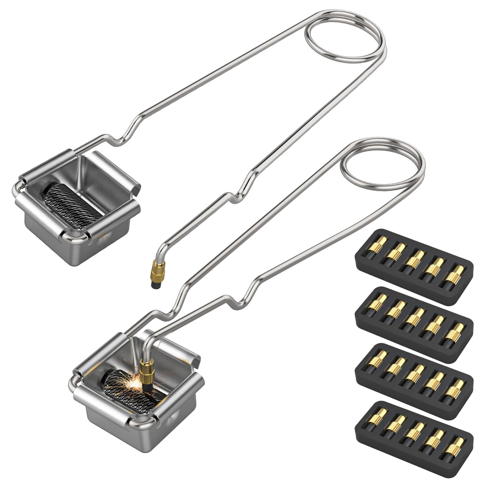Snapklik.com : Single Flint Striker Spark Lighter, 2PCS Flint Torch Igniter