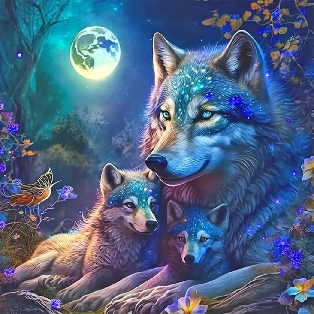 Amazon.com: BOHADIY 5D Wolf Diamond Painting Kits for Adults Beginners ...