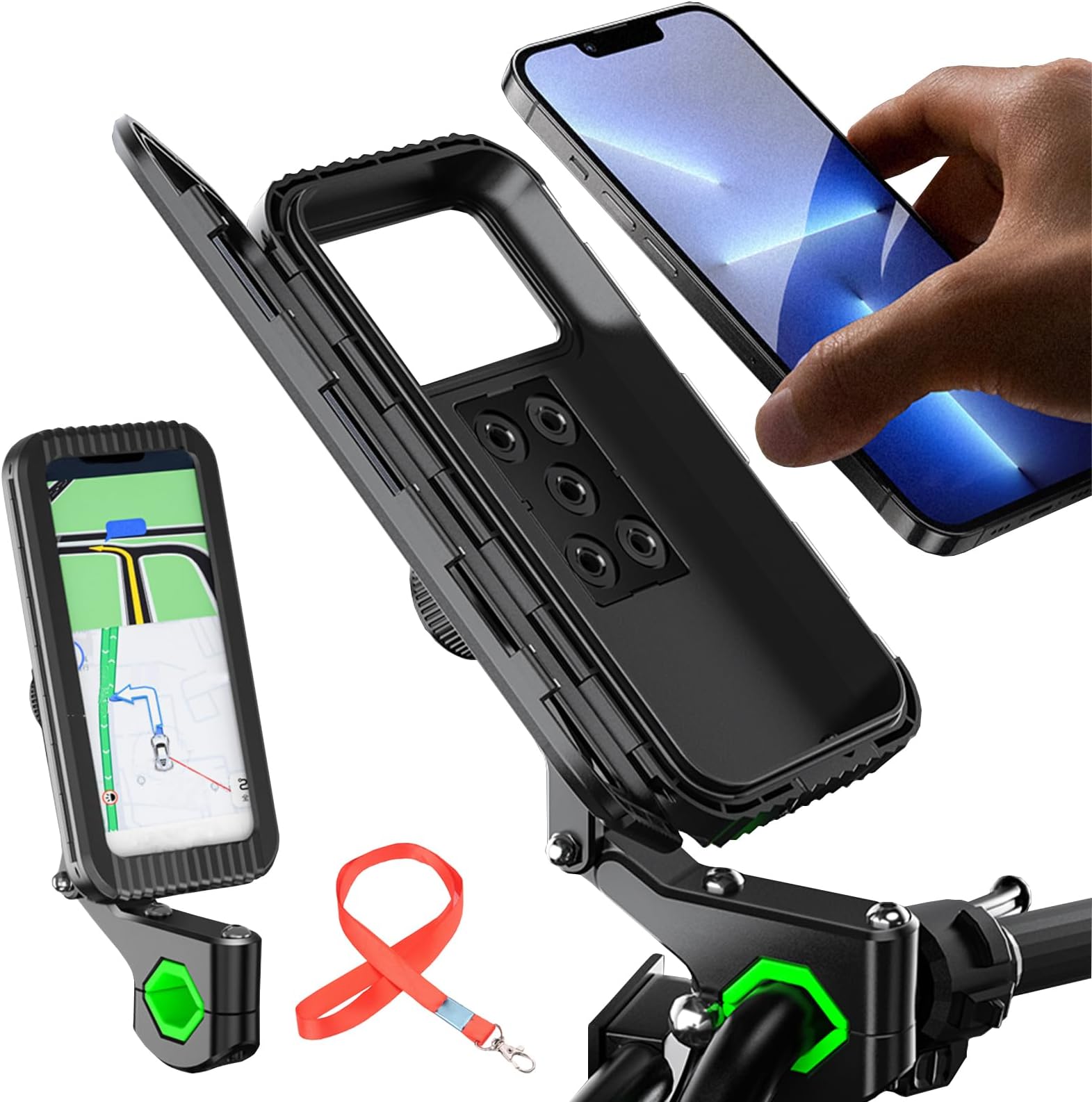Amazon.com: Kewig Bike Phone Mount Waterproof, Motorcycle Phone Mount ...