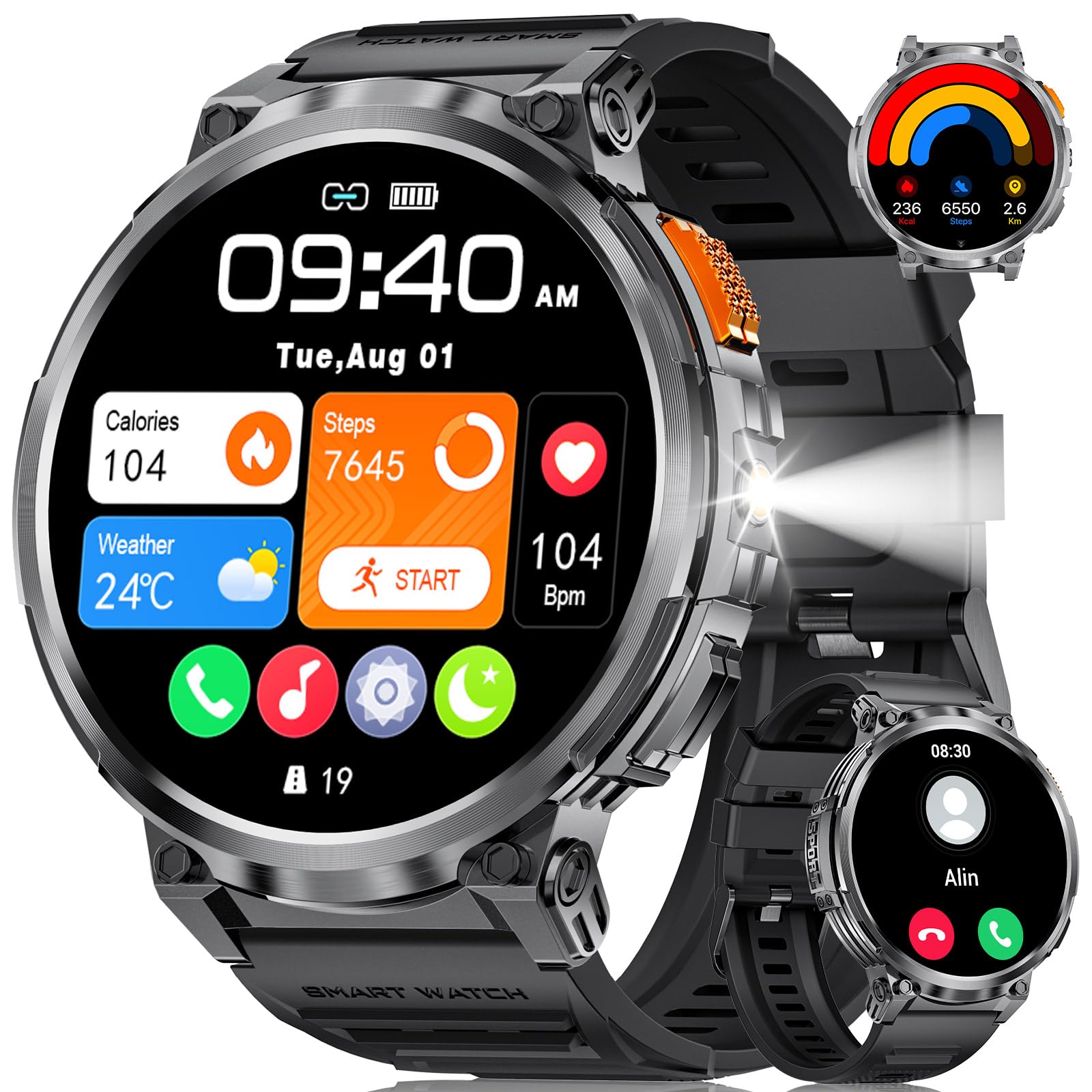 Amazon.com: LIGE Smart Watch for Men with 1.85" IPS Touch Screen ...