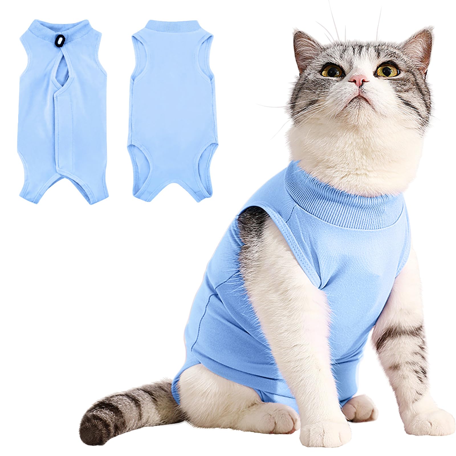 Amazon.com : Idepet Cat Surgery Recovery Suit Kitten Onesie for Cats ...