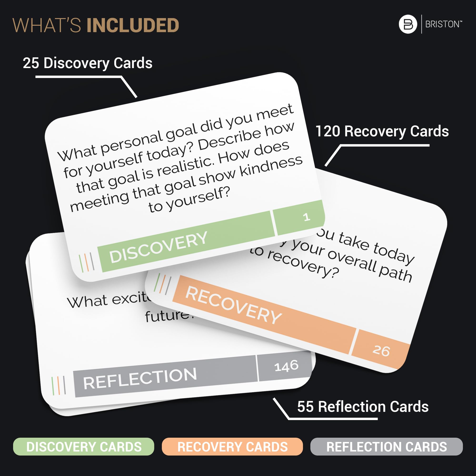 Snapklik.com : Briston Overcome Addiction Recovery Flash Cards 200 ...