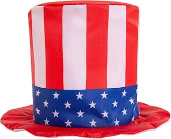Amazon.com: Yilistore Patriotic Uncle Sam Top Hat, 4th of July Top Hat ...