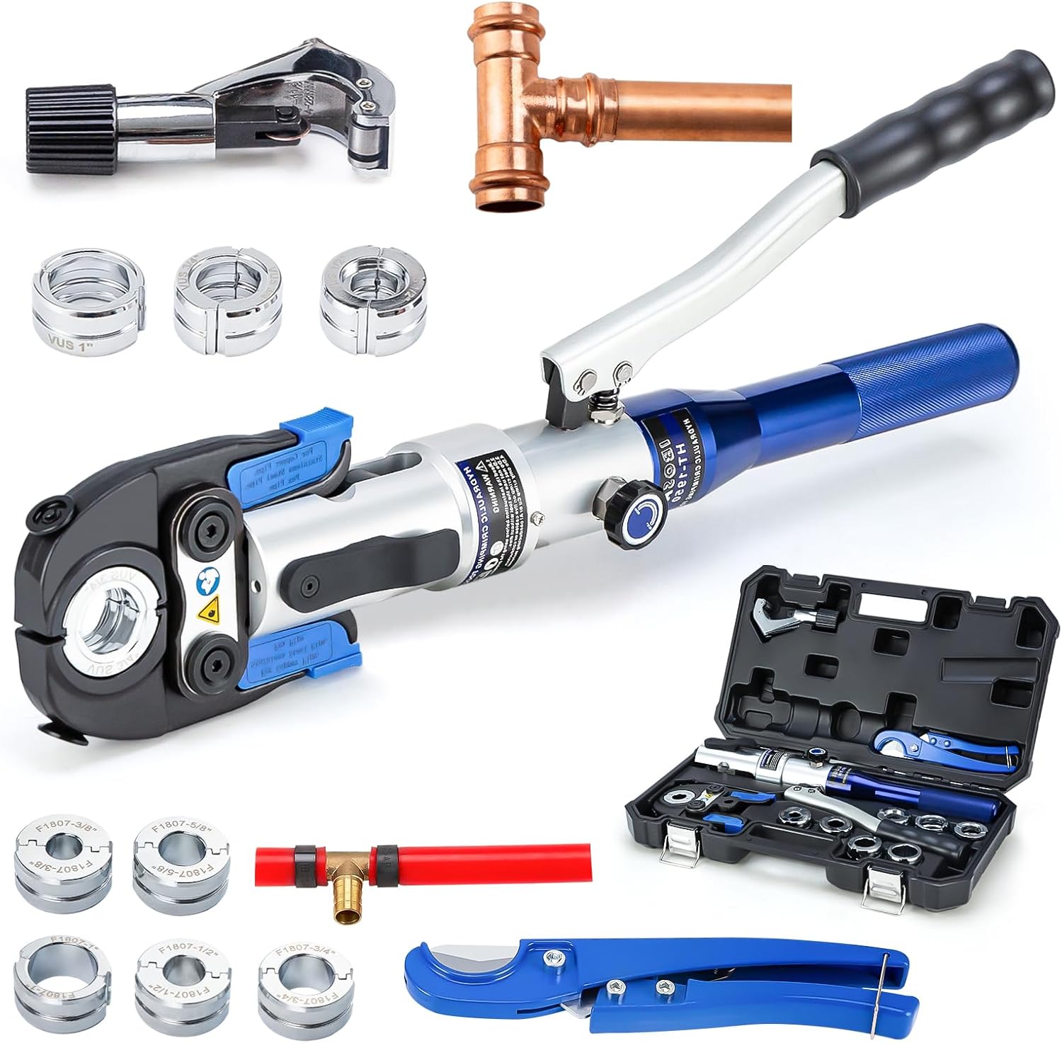 Hydraulic Pipe Tube Fittings Crimping Tools for Press Copper & Pex Pipe ...