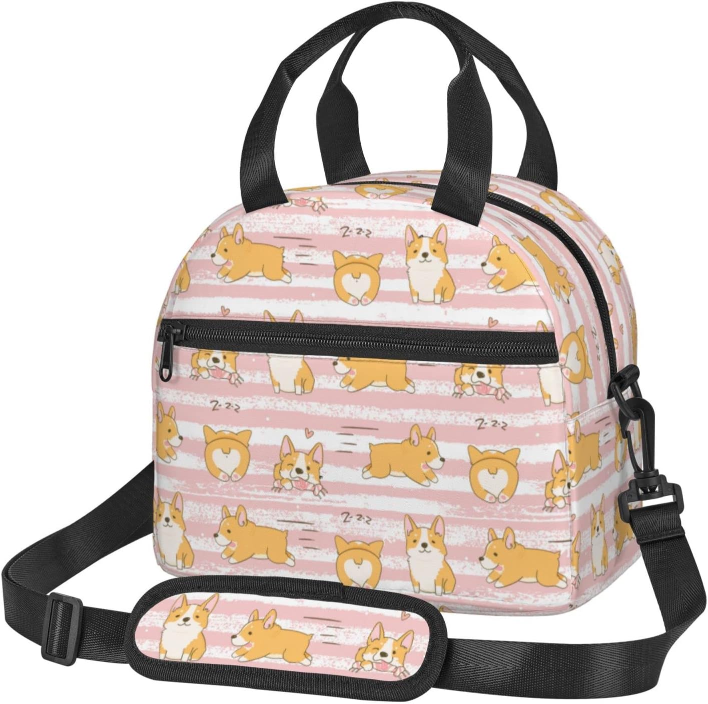 Amazon.com: SUNUAN Corgi Lunch Bag Reusable Insulated Lunch Box Large ...