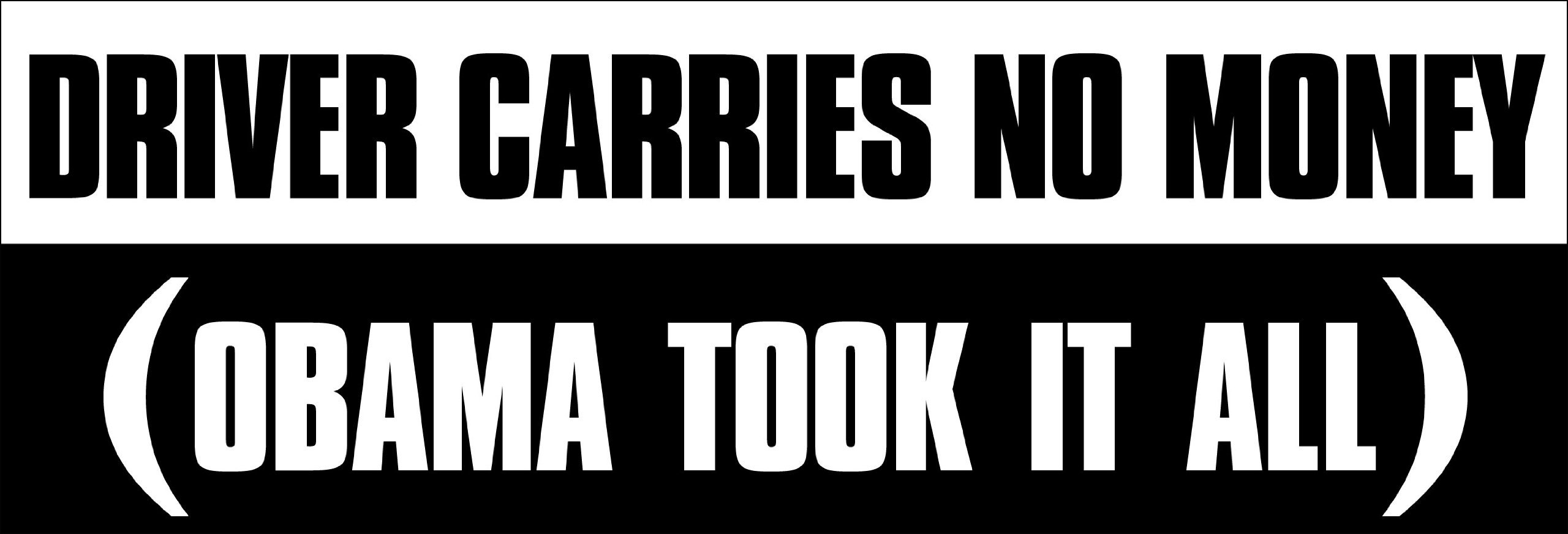 No Obama Bumper Stickers
