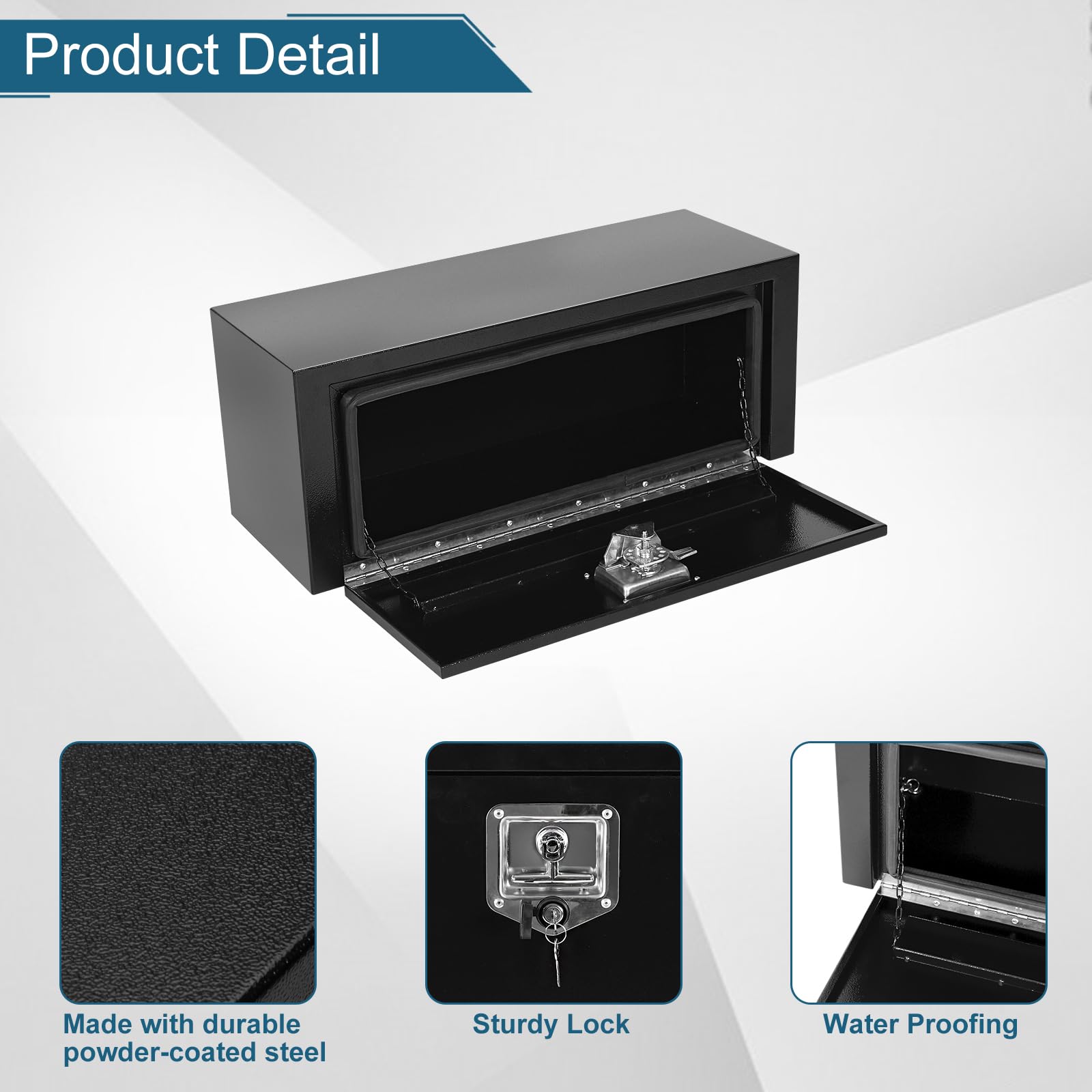Snapklik.com : 2775"X105"X10" Underbody Truck Box Black Heavy Duty ...