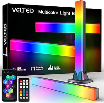 Amazon.com: VELTED RGB Light Bar, Smart Music Sync RGB IC LED Lights ...