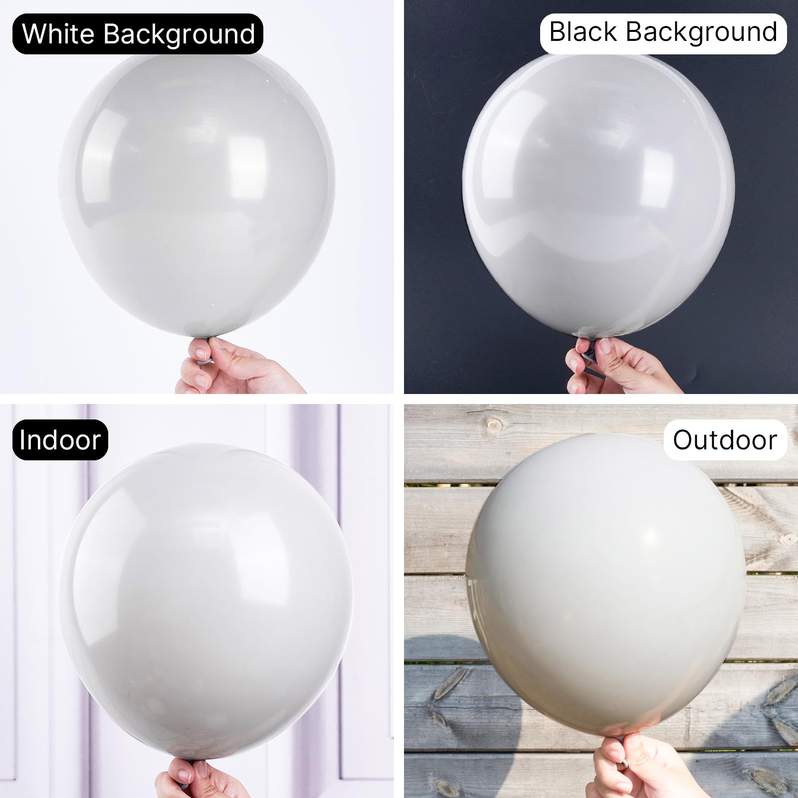 Snapklik.com : Gray Balloons 50 Pcs 12 Inch Pastel Gray Latex Balloons ...