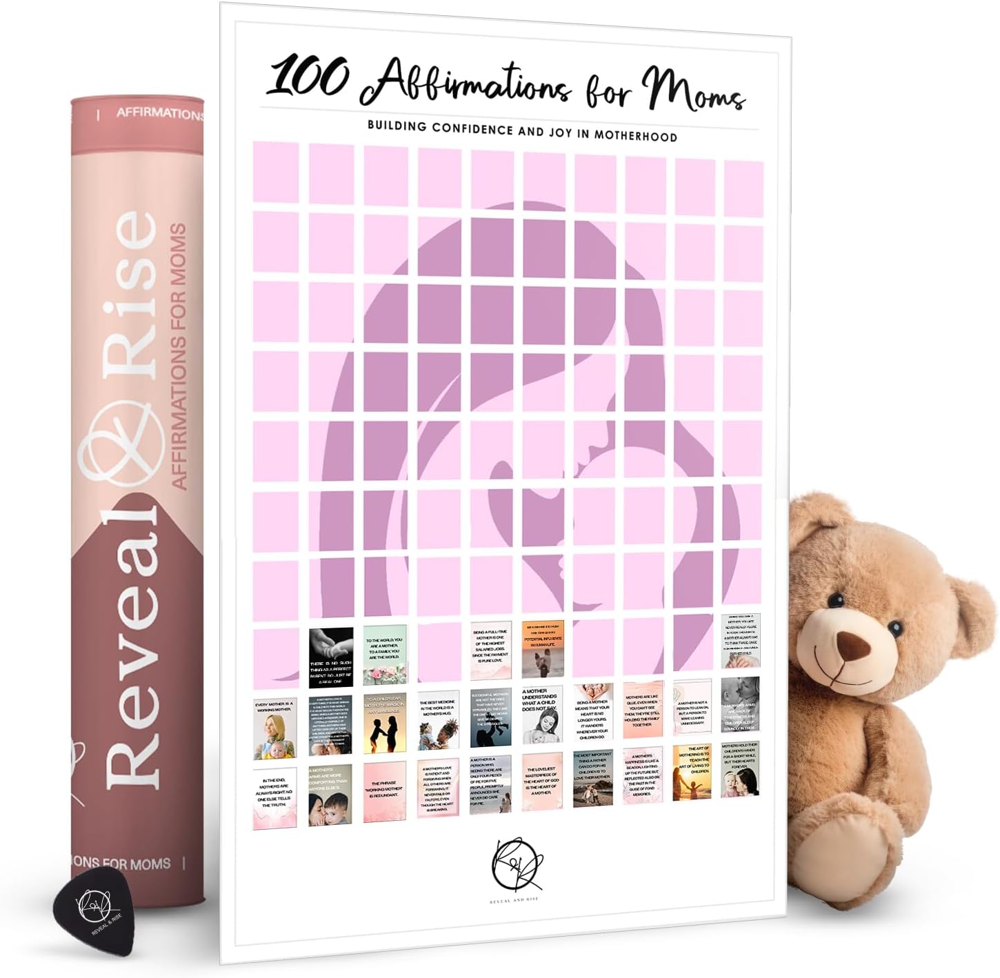 Amazon.com: Reveal and Rise Scratch Off Poster XL - 100 Positive ...