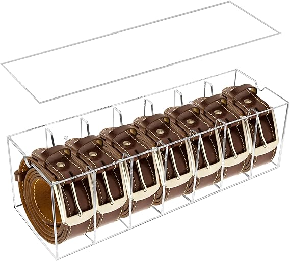 Amazon.com: weddingwish Belt Organizer, Acrylic Belt Storage Organizer ...